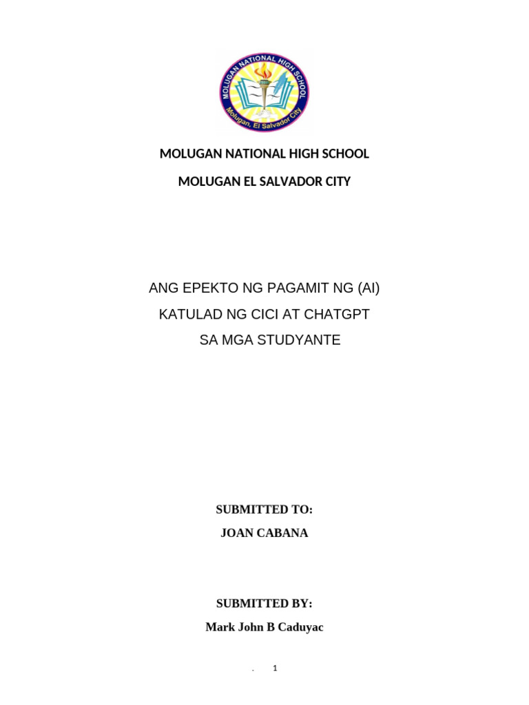 Mark John Caduyac Enthusiastic | PDF