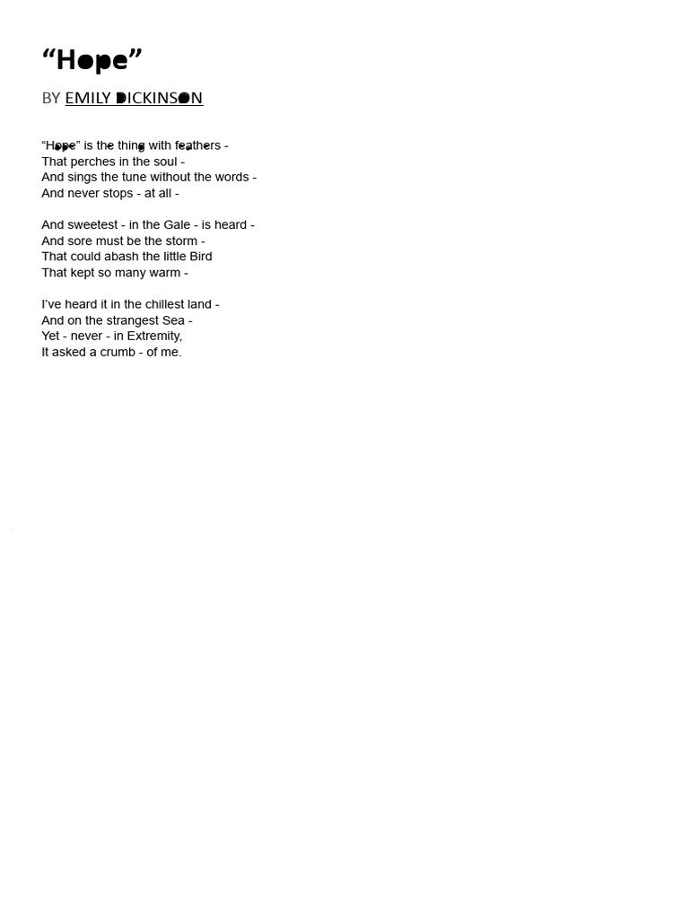 Poem 2 - Hope | PDF