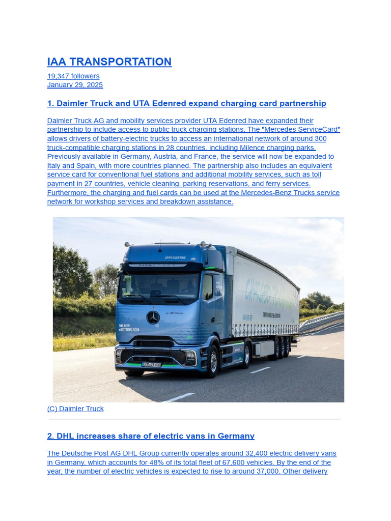 IAA Transporation | PDF | Truck | Electrification