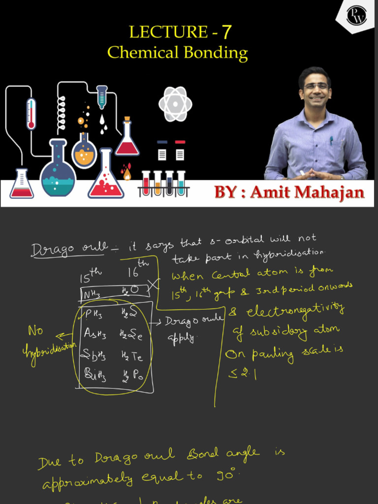 Chemical Bonding 07 - Drago Rule - Molecular Orbital Theory - Hydrogen ...