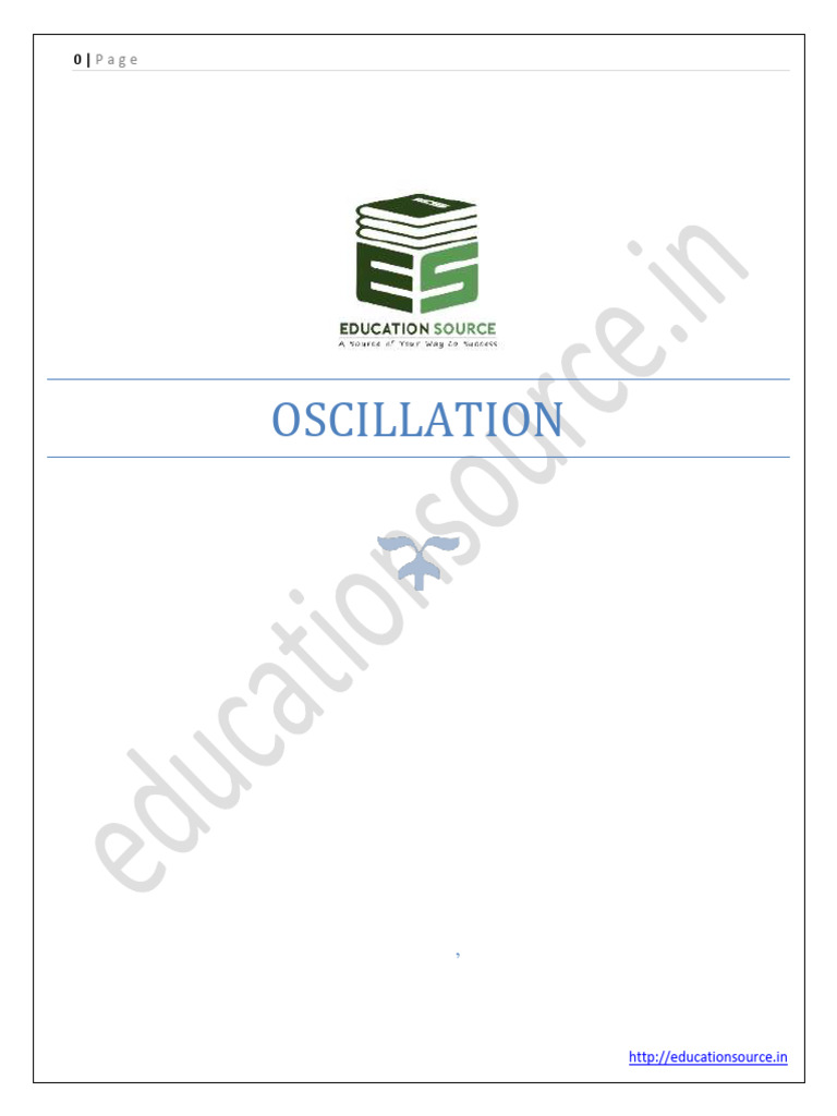 Class 11 Physics: Oscillation Overview | PDF | Oscillation | Frequency