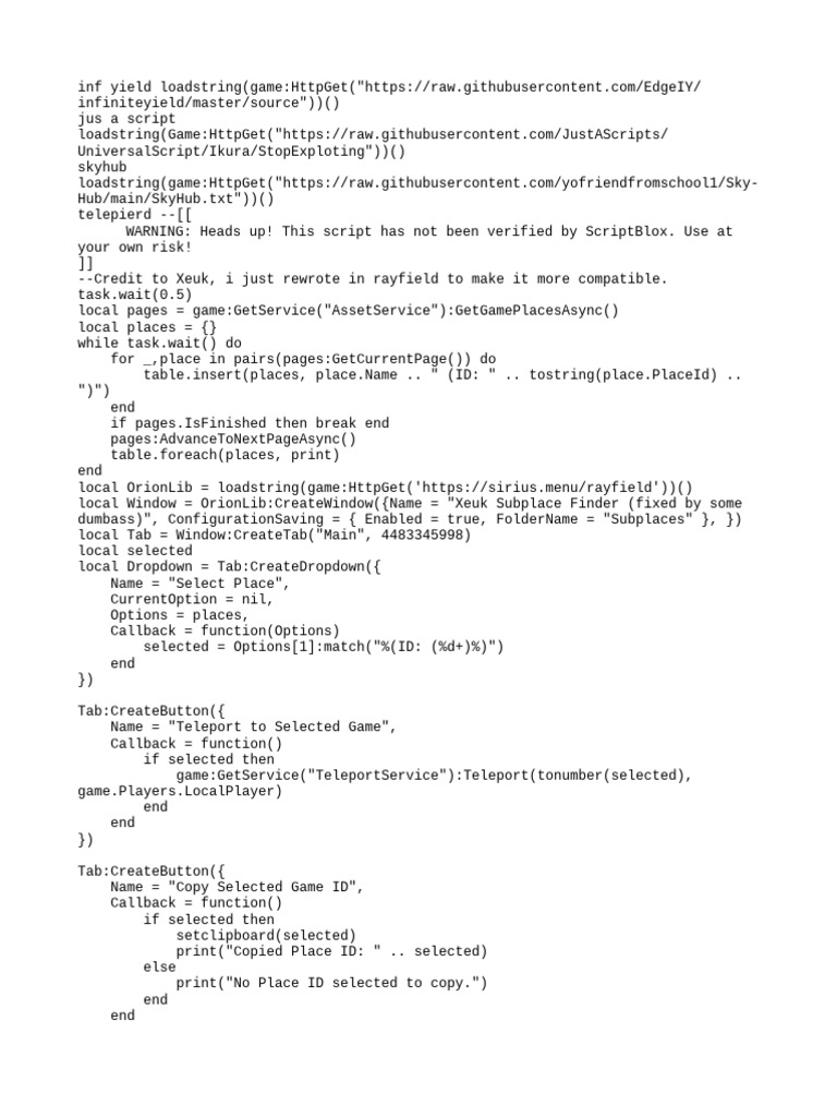 scripts for ROBLOXKA | PDF | Software | Computing