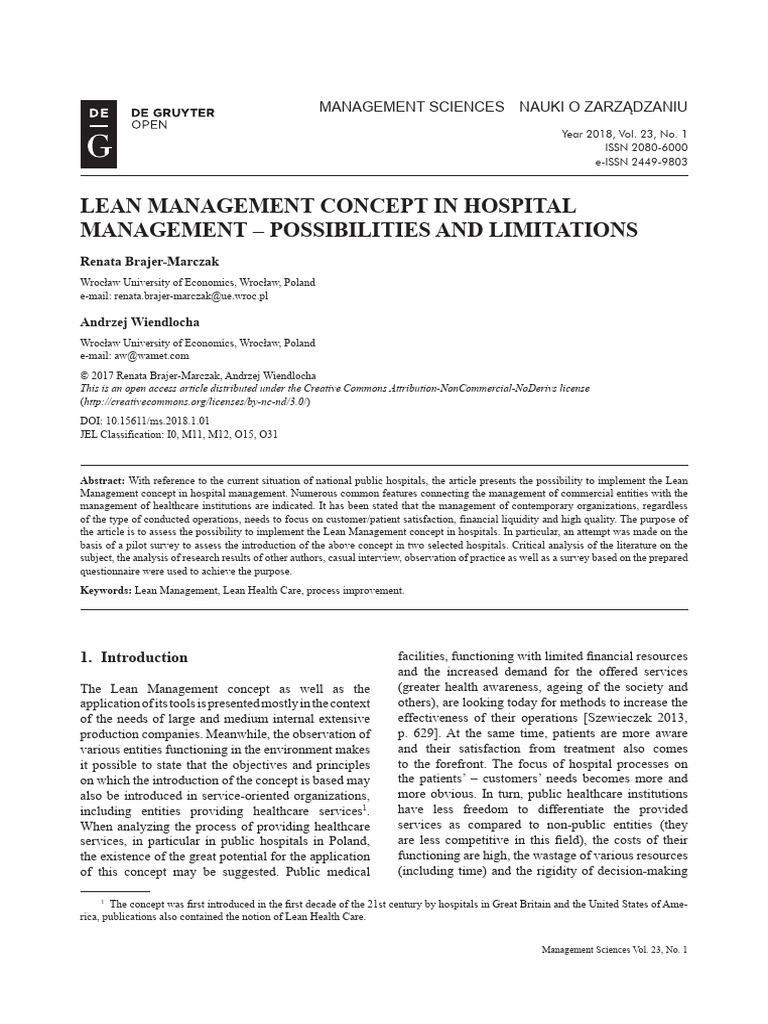 Lean_Management_Concept_in_Hospital_Mana | PDF | Hospital | Health Care