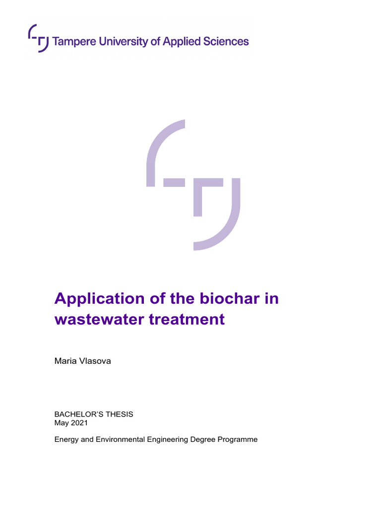 Biochar Applications in Wastewater Treatment | PDF | Sewage Treatment ...