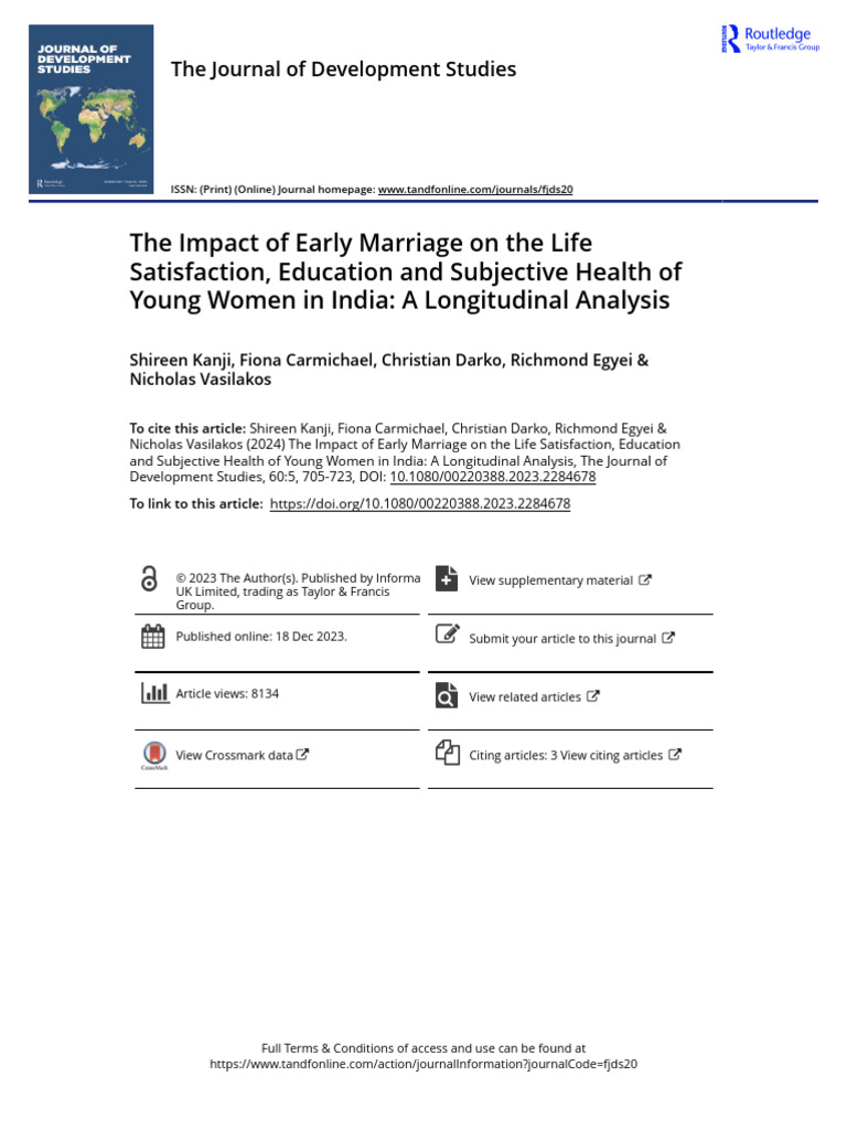 Early Marriage's Impact on Indian Women | PDF