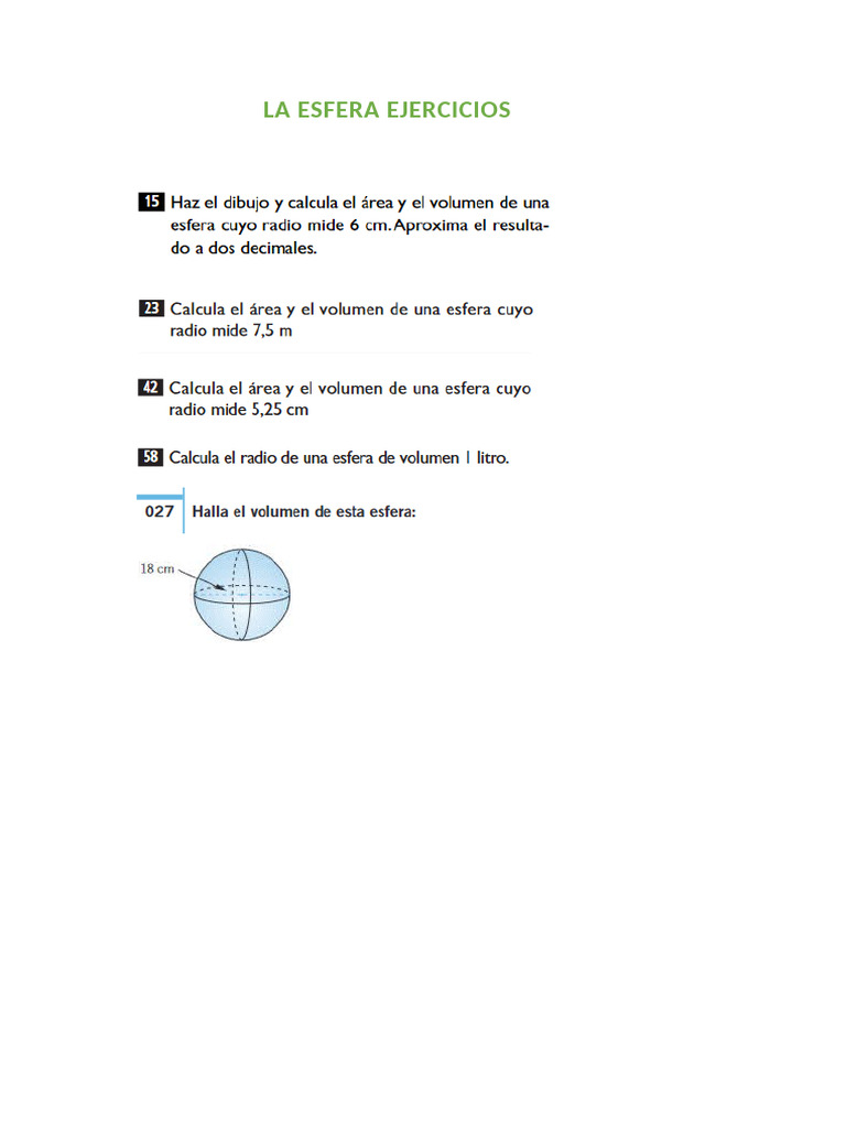 La Esfera Ejercicios | PDF