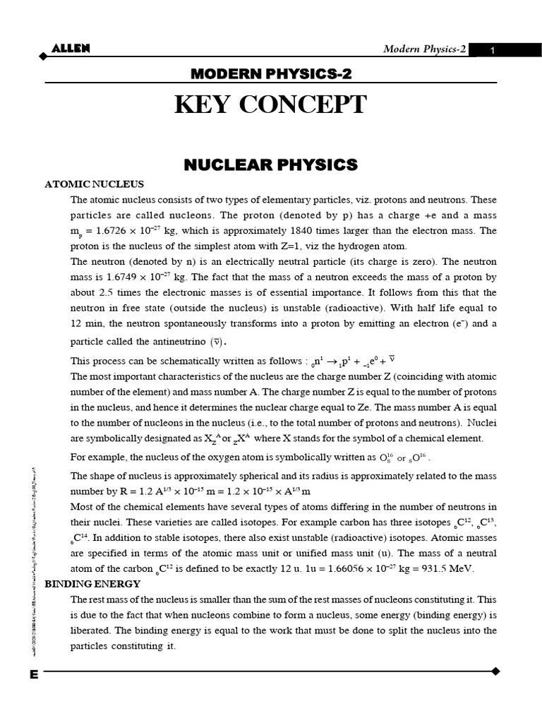 Nuclear Physics | PDF | Atomic Nucleus | Neutron