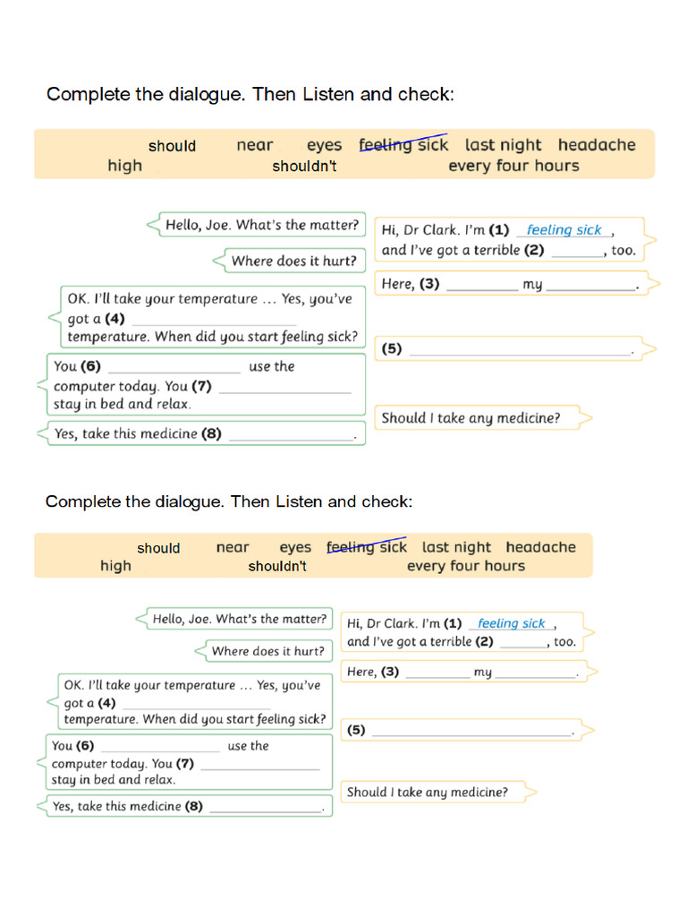 Lesson 8 - Team Together 4 - Dialogue Activity | PDF