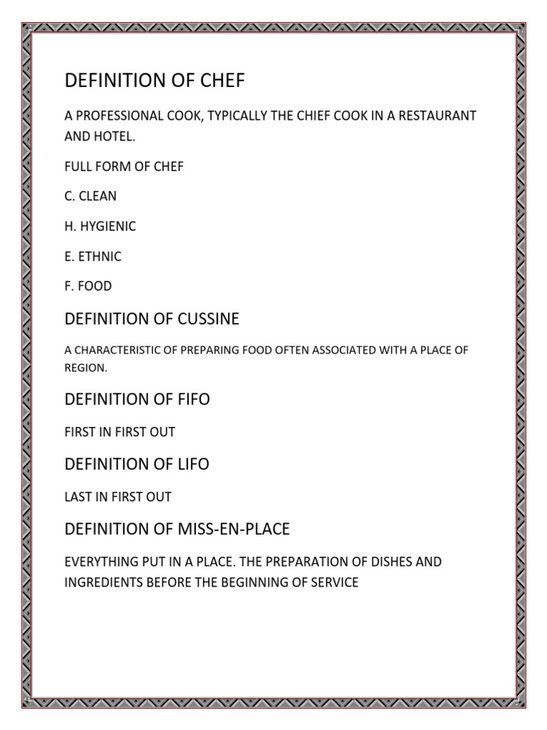 Chef Roles and Kitchen Organization Guide | PDF | Chef | Cooking