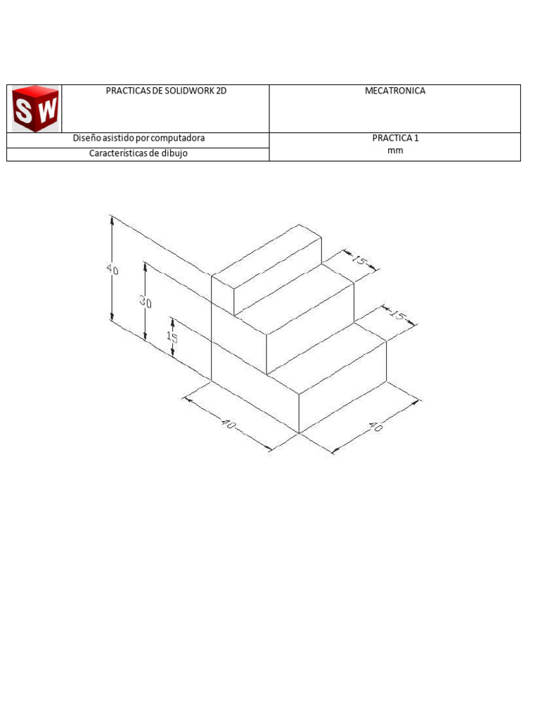 Prácticas SolidWorks 2D Mecatrónica | PDF | Diseño asistido por ordenador