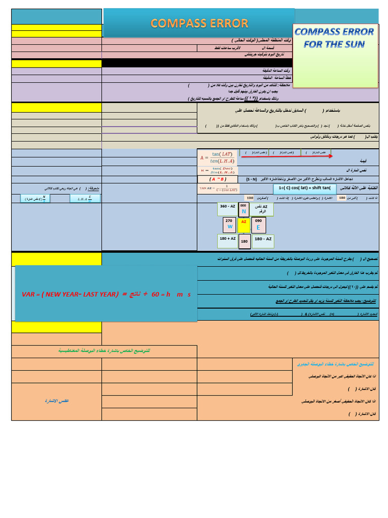 2-Compass Error Sun | PDF