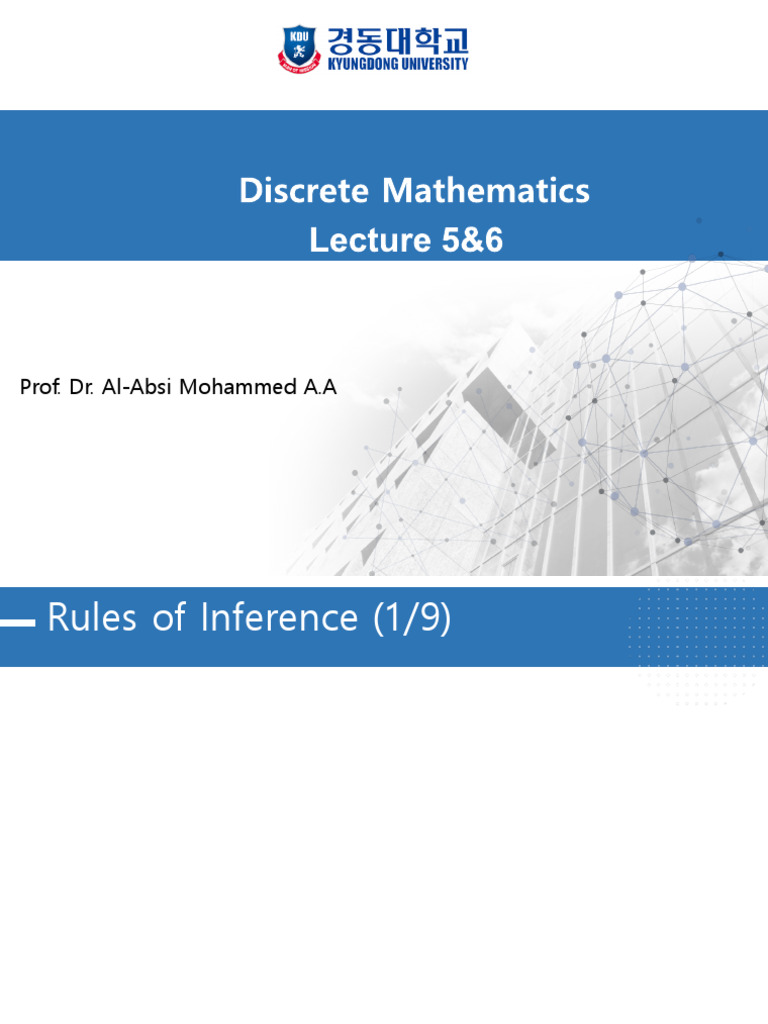 Discrete Mathematics Week 5& 6 | PDF | Argument | Logic