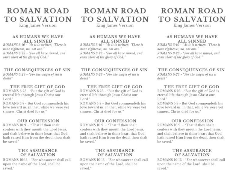 roman road to salvation | PDF | Eternal Life (Christianity) | Epistle To The Romans