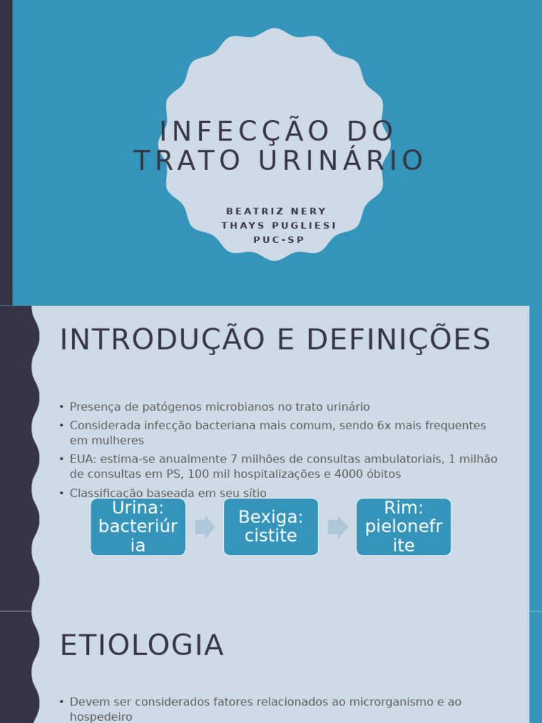 Infecção do Trato Urinário: Causas e Tratamento | PDF | Infecção do ...