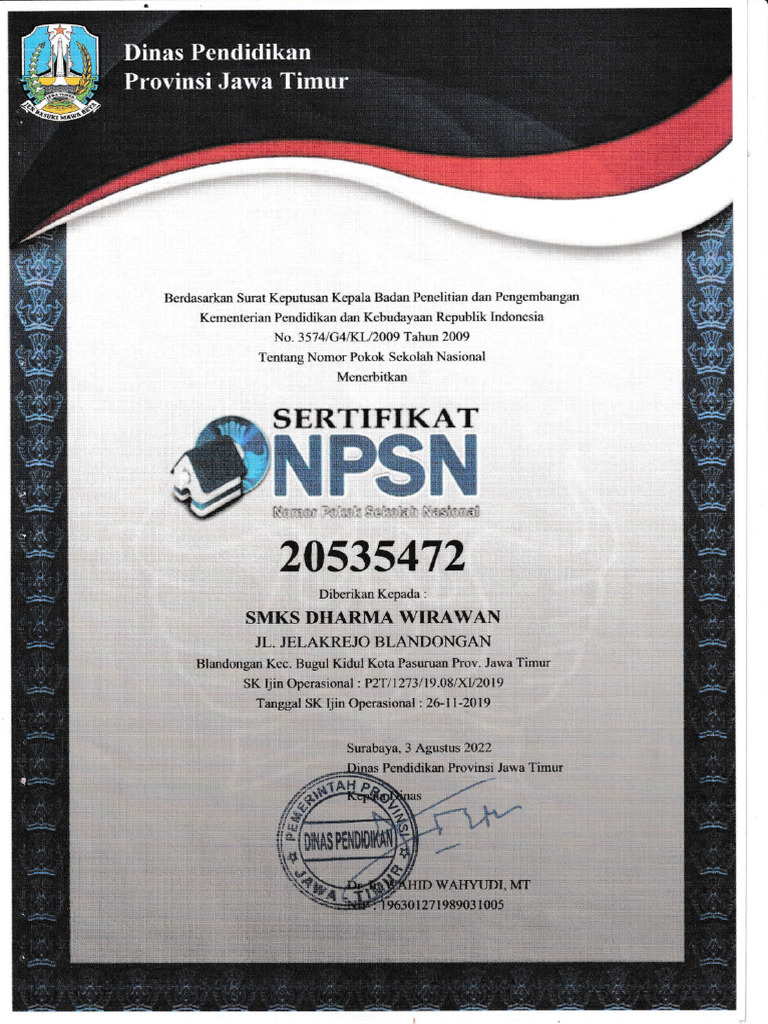 6. NPSN SMK DW 04 | PDF