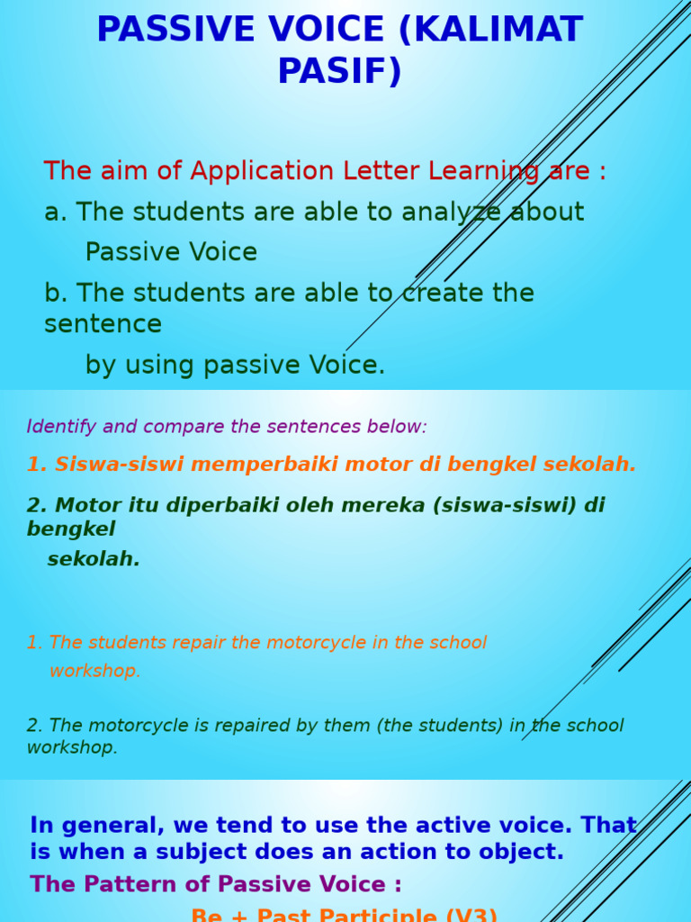 5.1. Passive Voice | PDF | Grammatical Tense | Verb