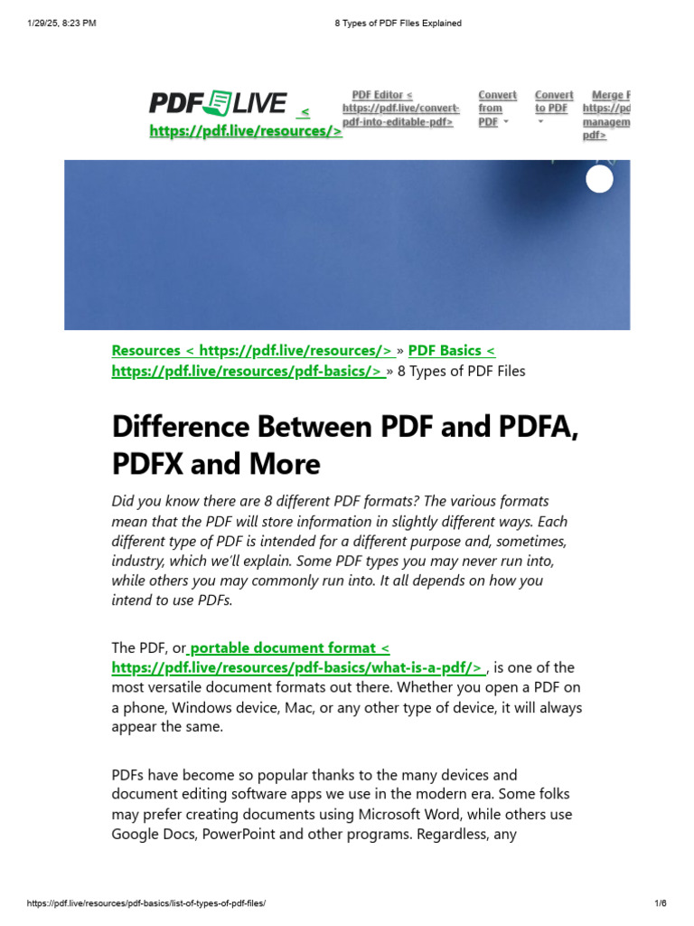 8 Types of PDF FIles Explained | PDF | Computing | Software