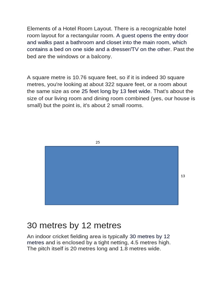Elements of A Hotel Room Layout | PDF