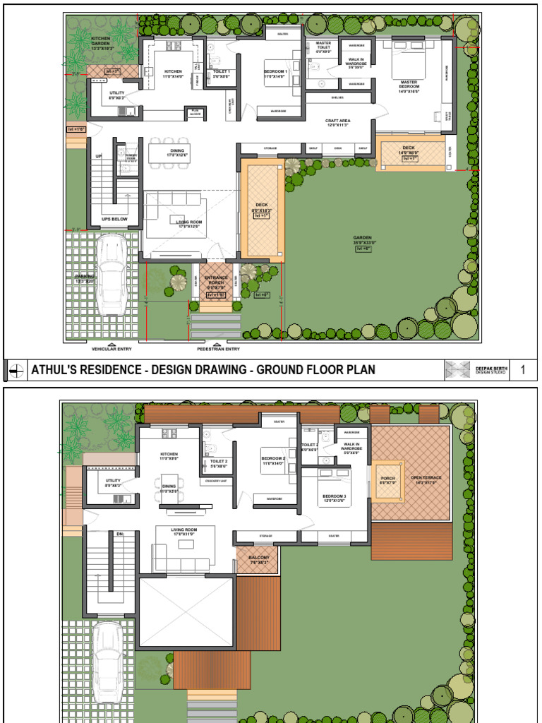 Athul's Residence Floor Plans | PDF | Furniture | Interior Design