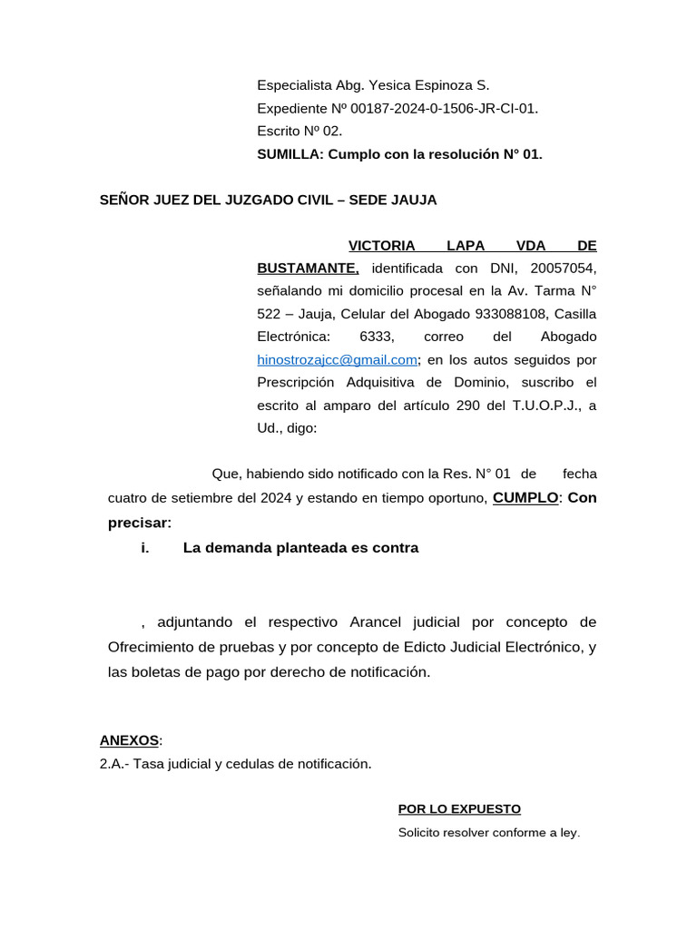 Cumplo Res Lap | PDF