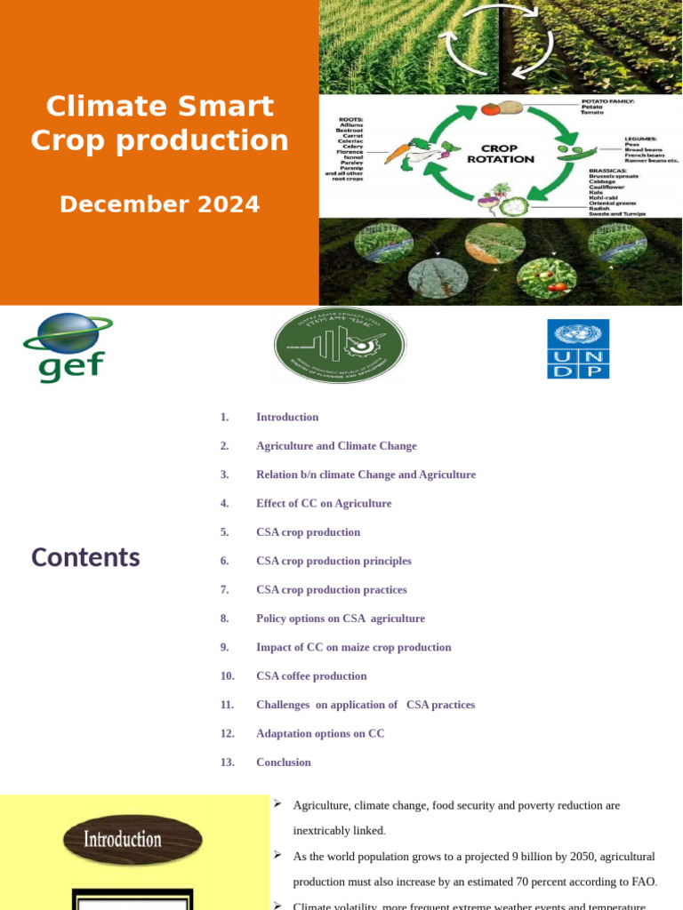 Climate Smart Agriculture Practices Guide | PDF | Agriculture | Climate ...
