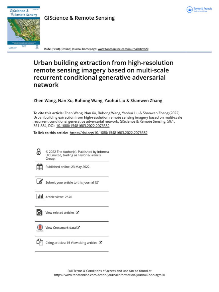 Urban Building Extraction From High-Resolution Remote Sensing Imagery Based On Multi-Scale ...