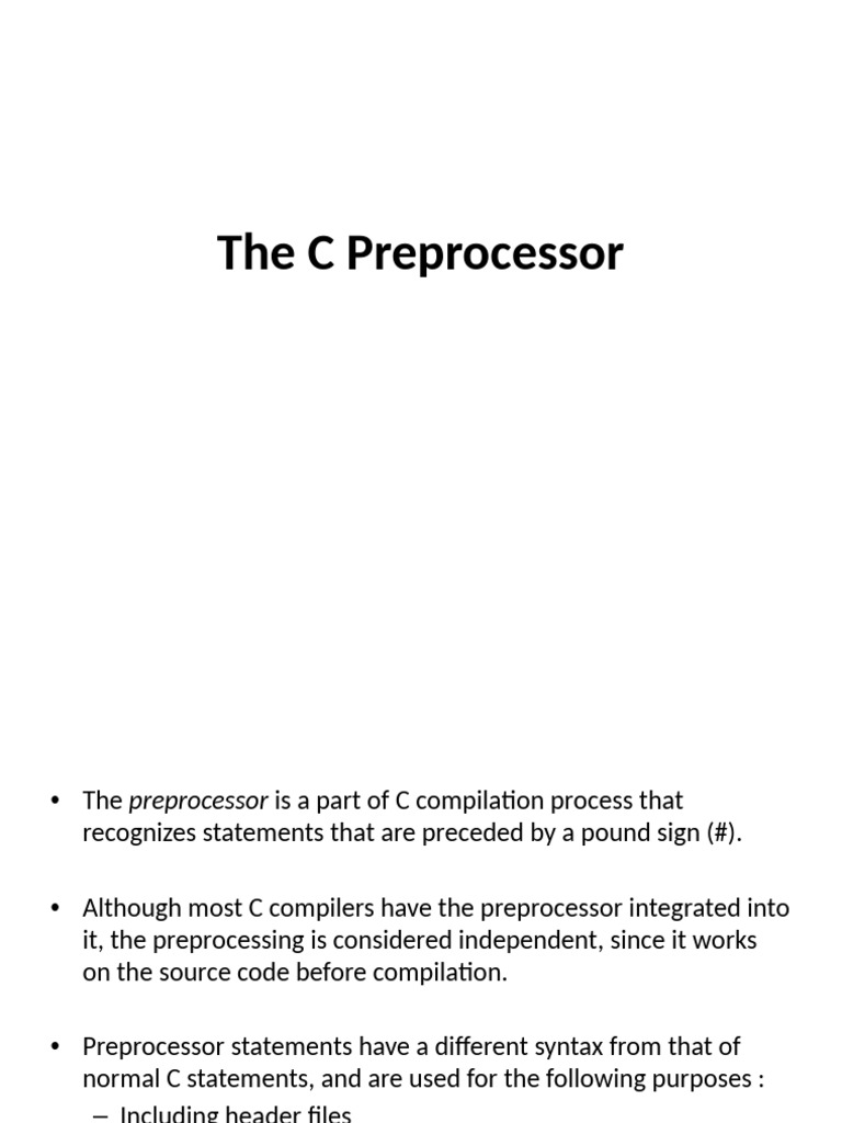 The C Preprocessor | PDF | Software | Software Development