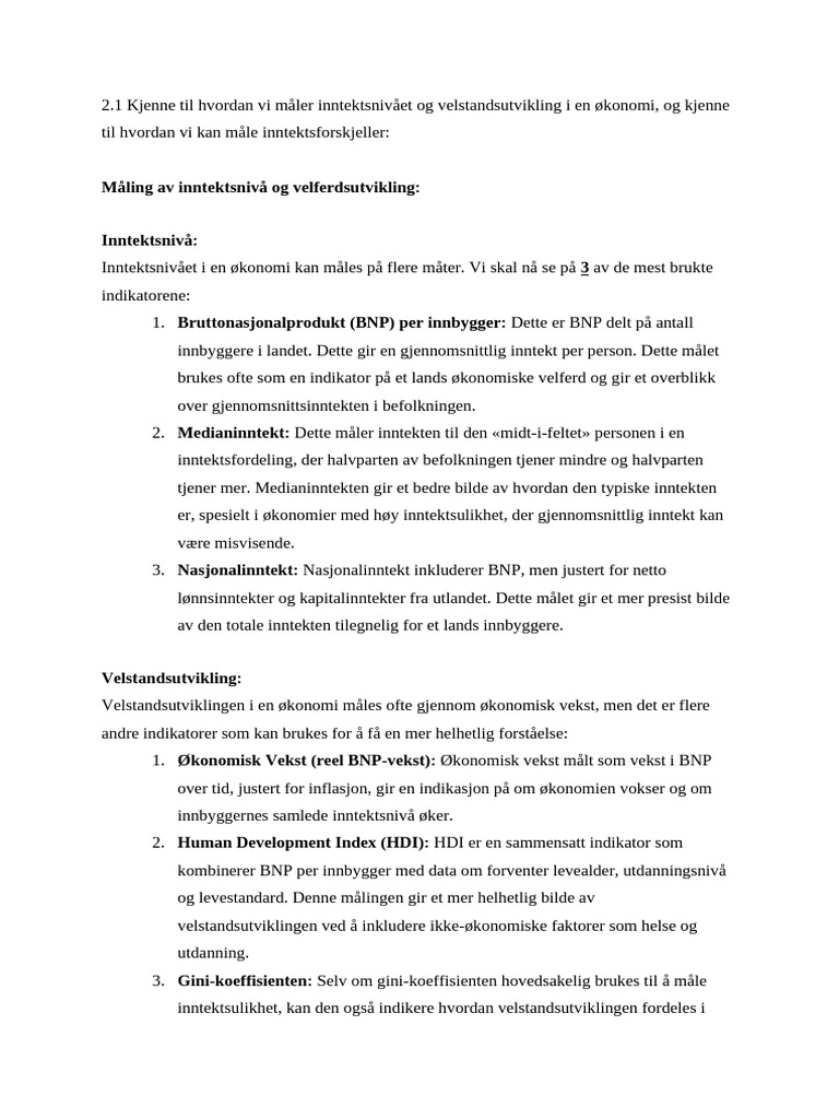 Samfunnsøkonomi 1 Uke 2 | PDF