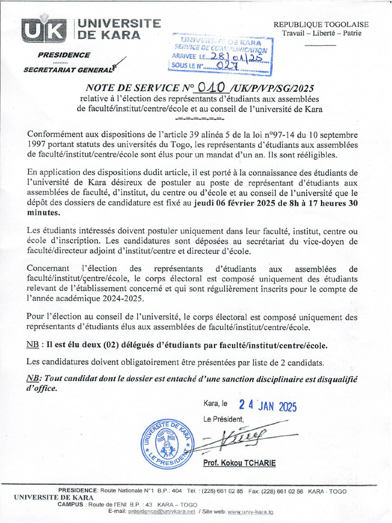 Note de Service | PDF