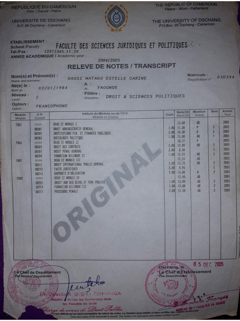 Transcript For The Second Year | PDF