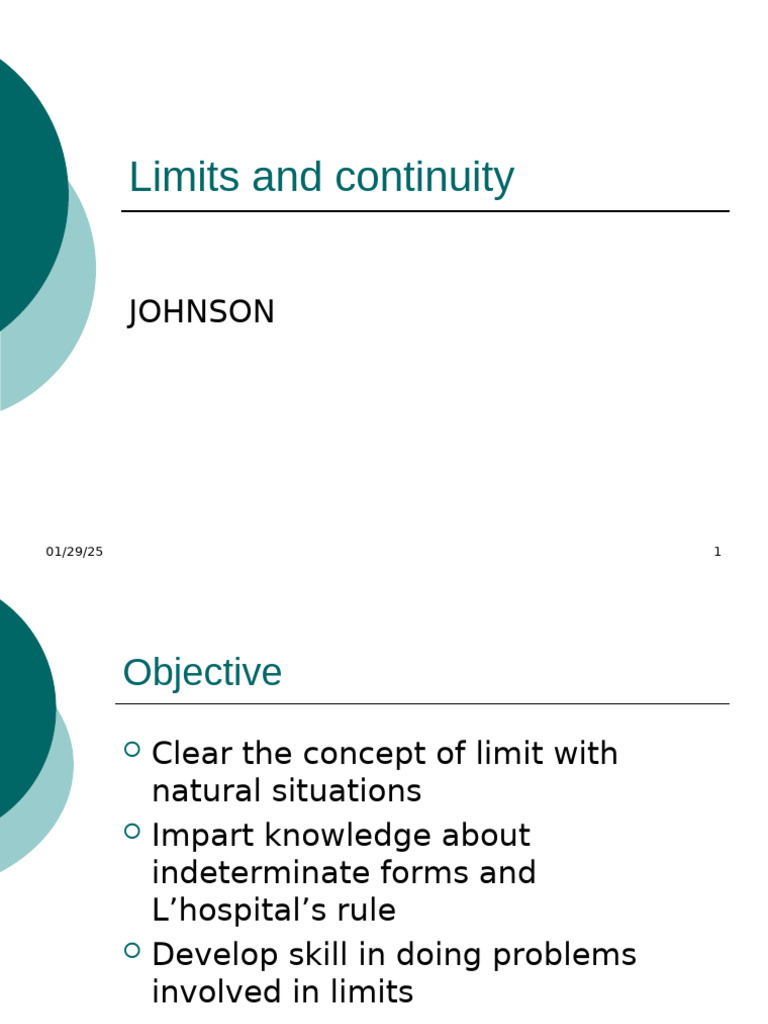 Limits and Derivatives | PDF | Analysis | Mathematical Relations