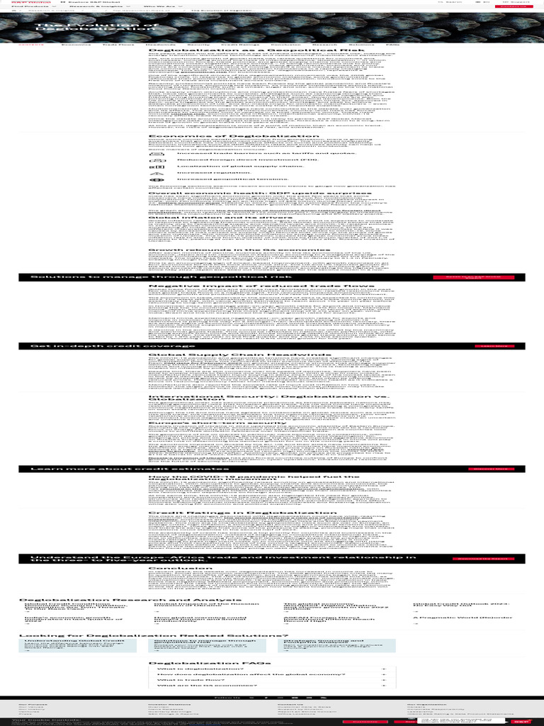 Economic Impacts of Deglobalization | PDF | Inflation | Economic Growth