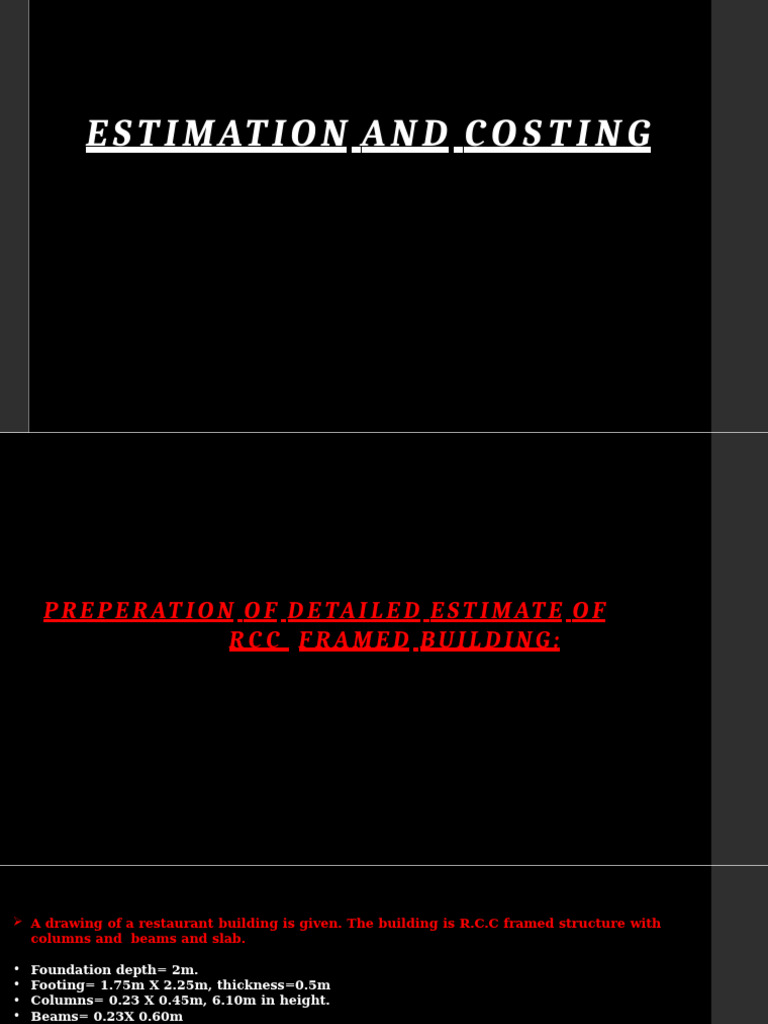 rcc detail estimate | PDF | Column | Civil Engineering