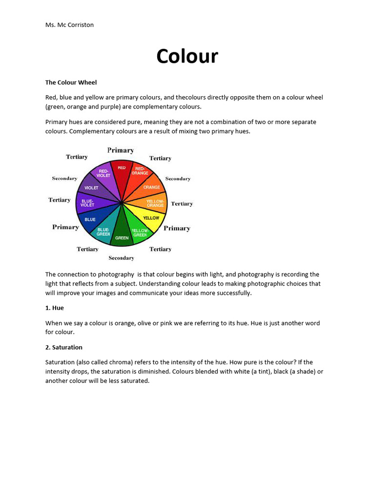 Art Theory | PDF | Color | Exposure (Photography)