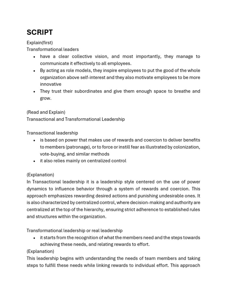 nstp script | PDF | Leadership | Transformational Leadership