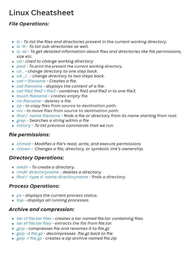 Linux & Git-GitHub Cheat Sheet | PDF | Computer File | Unix