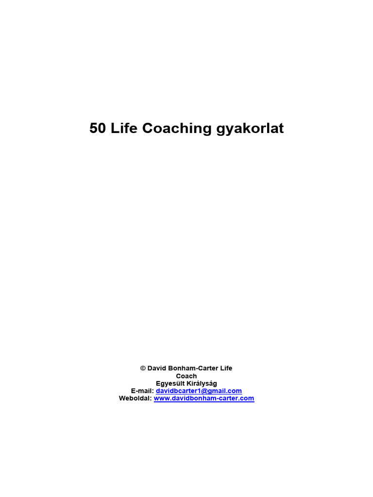 50 - Life - Coaching - Exercises Hu | PDF