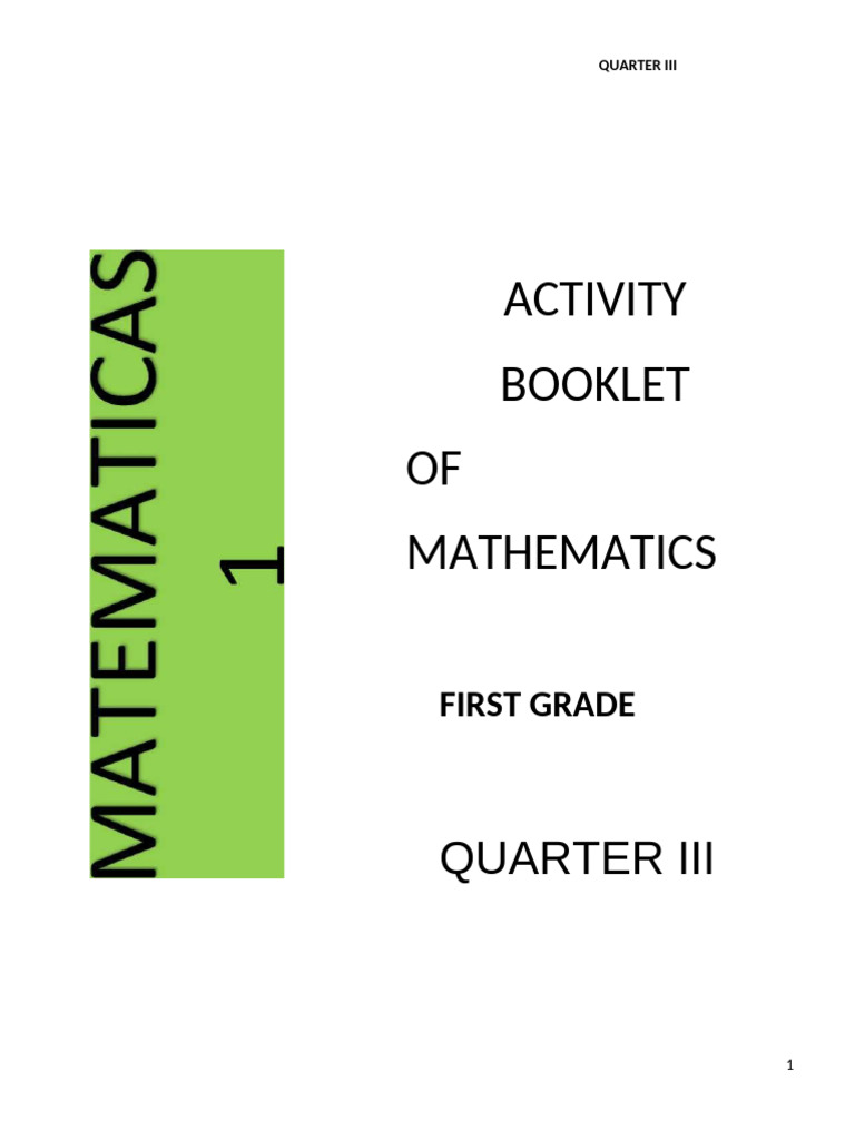 1st 3rd MAESTRO - MATHEMATICS ACTIVITY WORKBOOK | PDF | Triangle | Shape