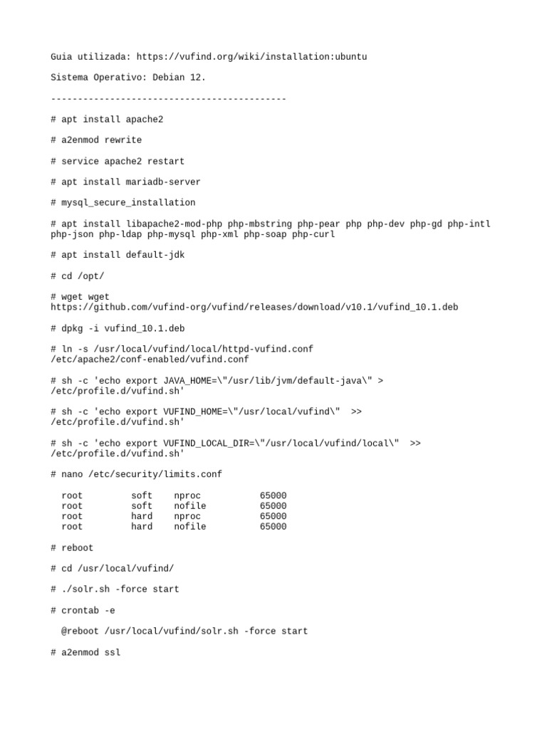 Instalar_vufind_debian12 | PDF