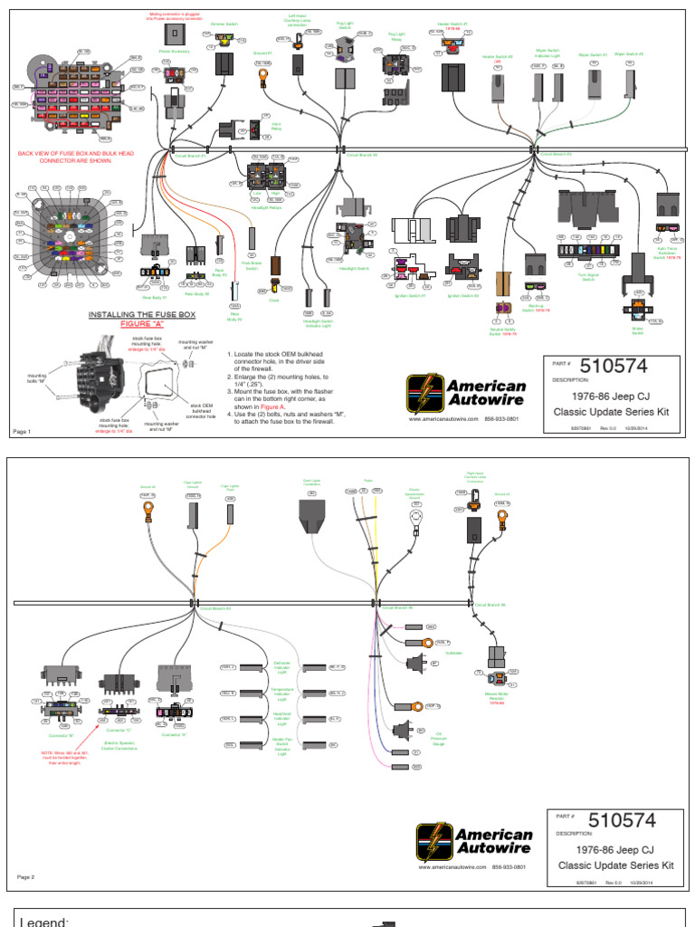Cj7 Wiring | PDF | Electrical Connector | Fuse (Electrical)