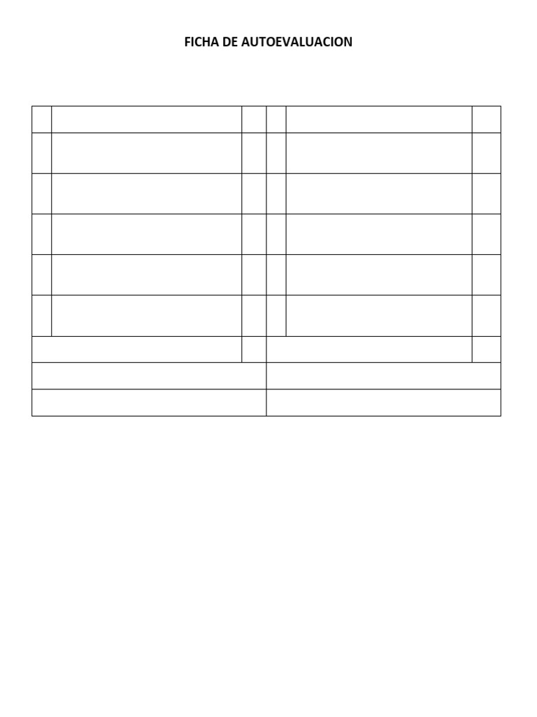 Ficha de Autoevaluacion 2021 | PDF