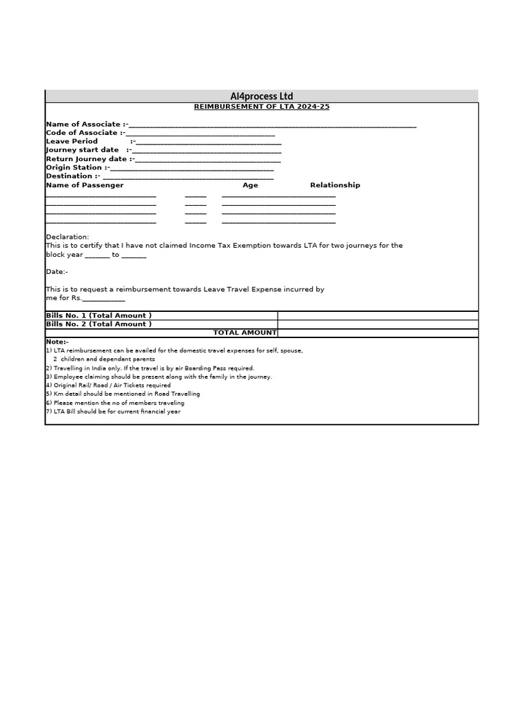 4 LTA REIMB 2024-25 | PDF