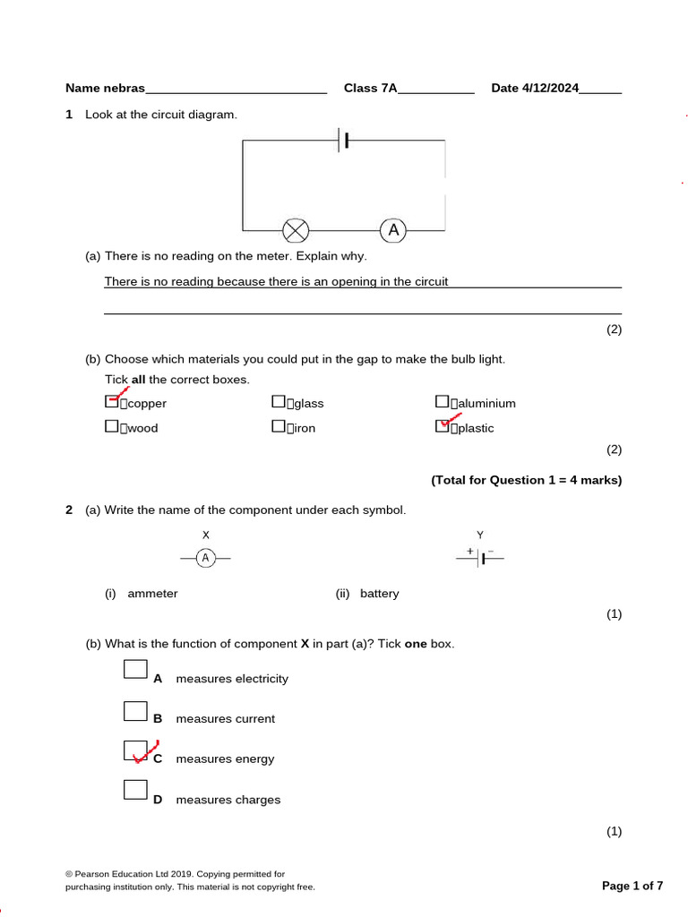 Electricity Revision Sheet Pdf Electricity Electronics