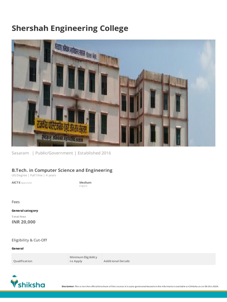 Engineering College Prospectus | PDF | Qualifications