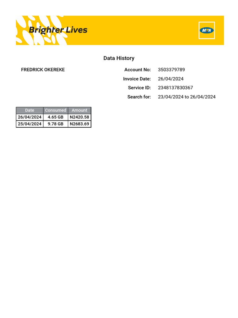 Data History | PDF