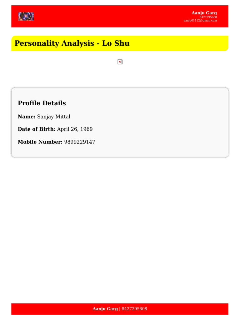 Complete Loshu Report | PDF