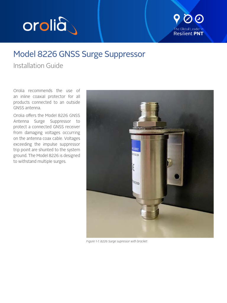Model 8226 GNSS Surge Suppressor v2 Letter 07-13-20-1 | PDF ...