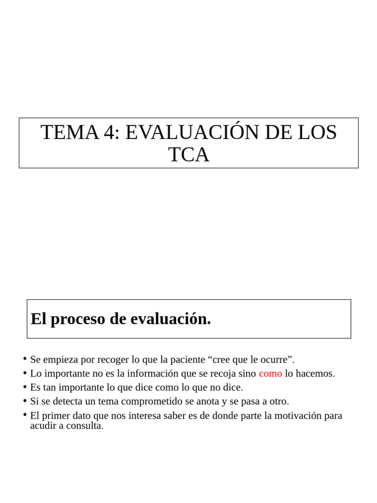 Evaluación de Los TCA | PDF | Ciencias del comportamiento | Medicina