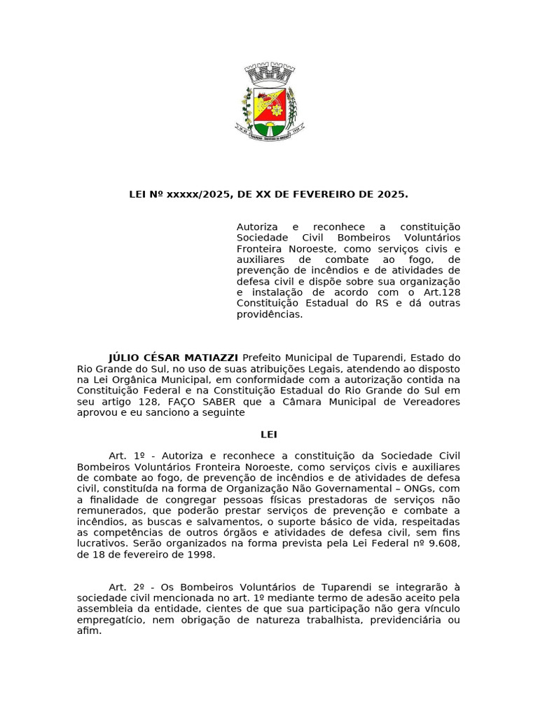 Lei Municipal Reconhece | PDF