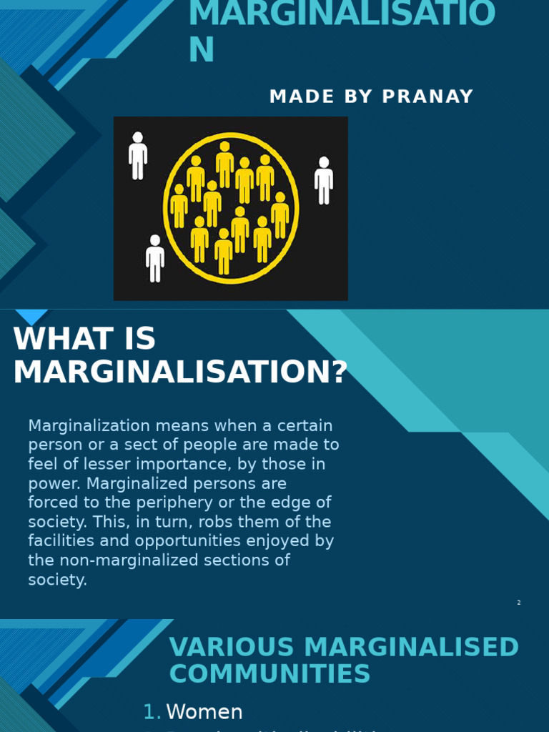 Marginalisation Class 8 | PDF | Social Exclusion | Social Policy